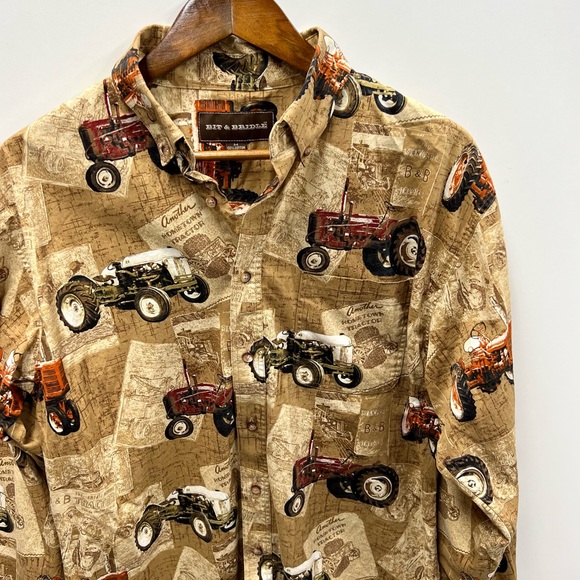 Bit & Bridle | Shirts | Bit Bridle Tractor Long Sleeve Button Up Shirt ...